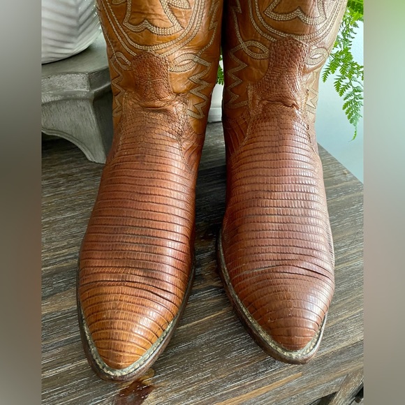 Dan Post | Shoes | Vintage Dan Post Lizard Skin Western Cowboy Boots ...